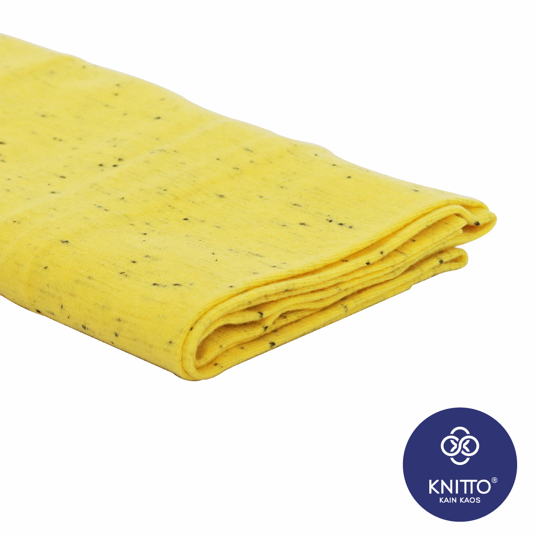 Bahan Cot Galaxy Black 30s Kuning | Toko Bahan Kaos Knitto