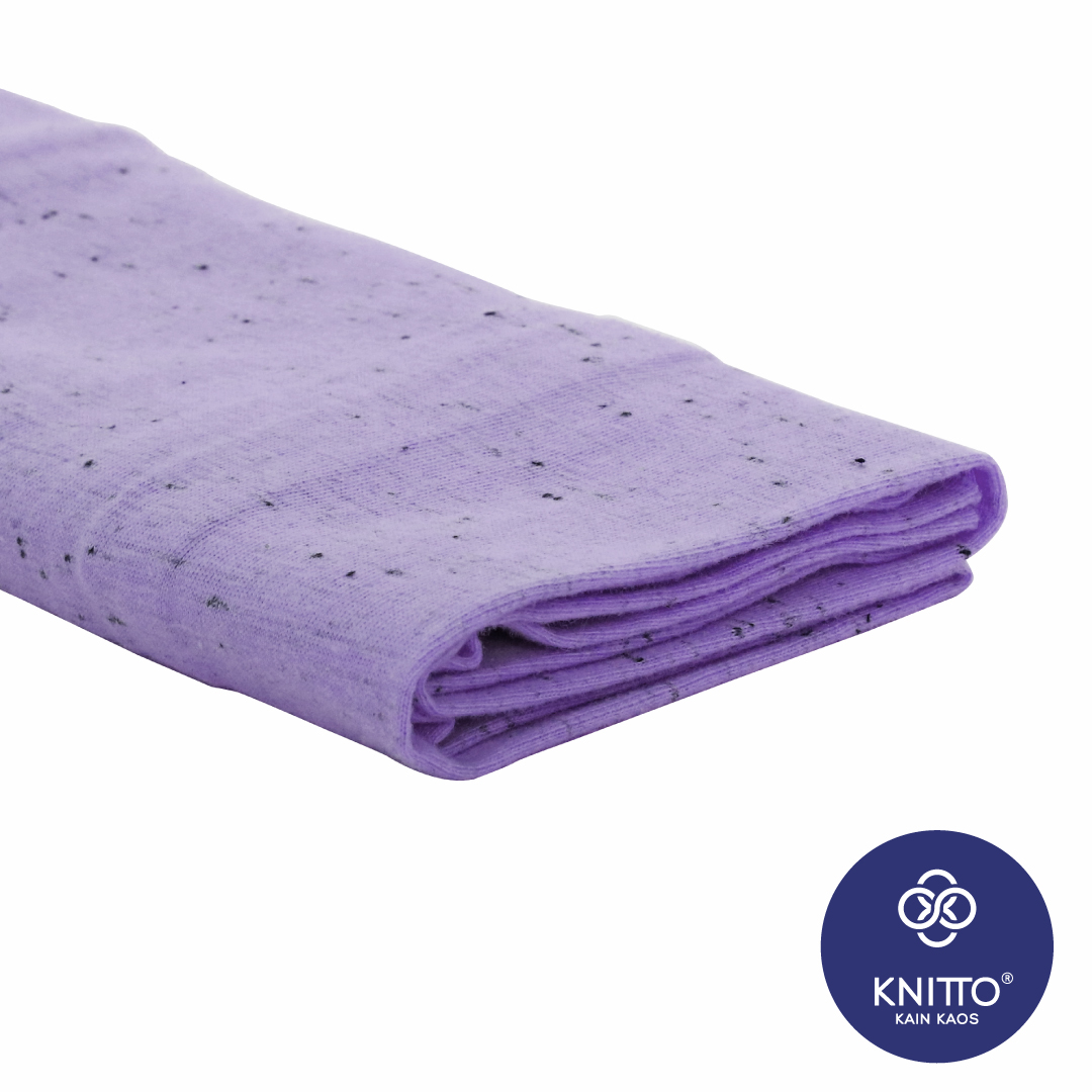 Cot Galaxy Black 30s Ungu Muda | Toko Bahan Kaos Knitto